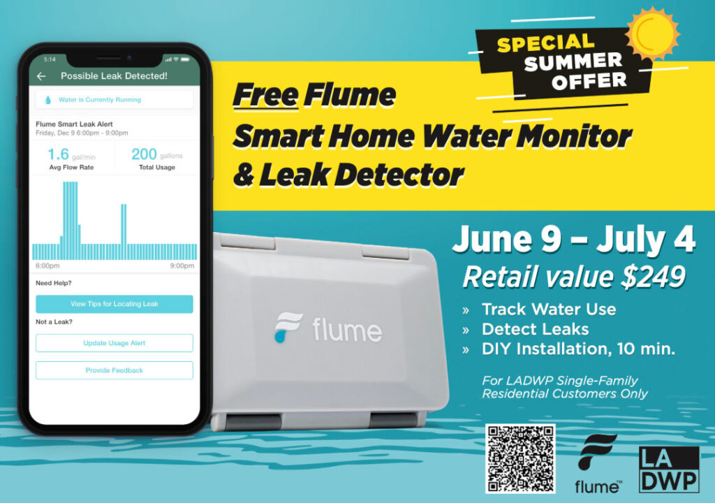 Get a Free Flume Smart Water & Leak Detector for LADWP Customers